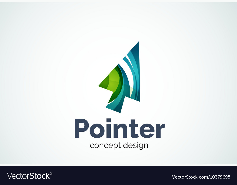 Cursor logo template mouse pointer and arrow Vector Image