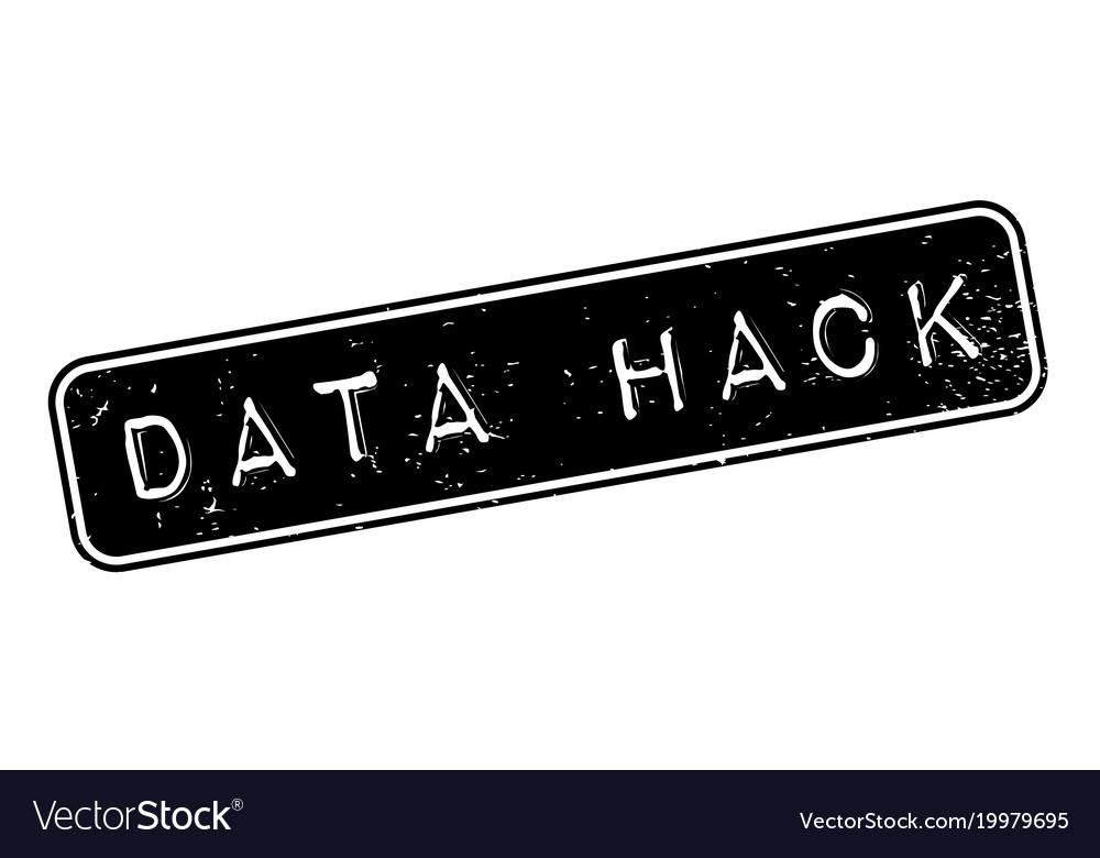 Data hack rubber stamp Royalty Free Vector Image