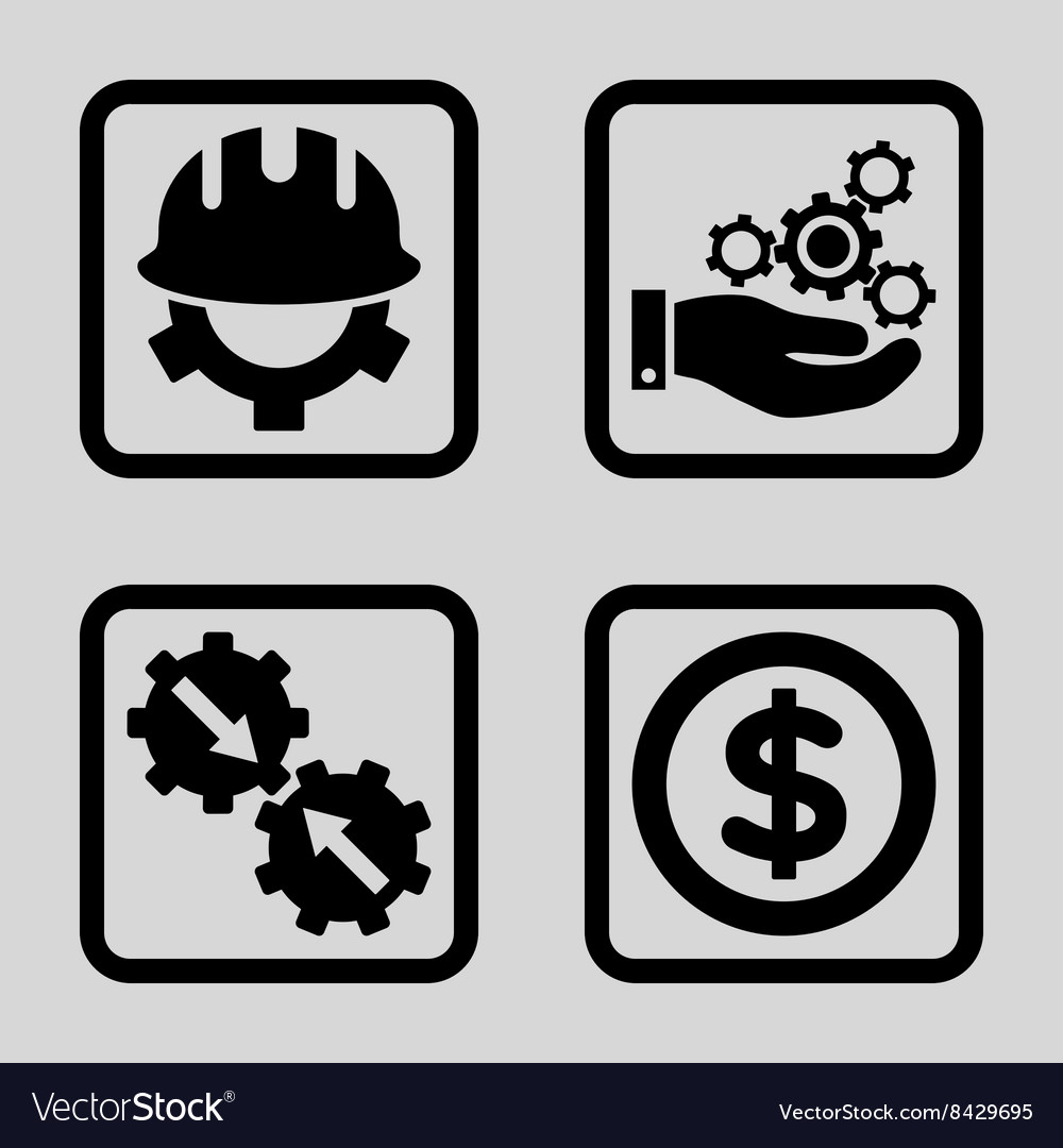 Development flat squared icon Royalty Free Vector Image