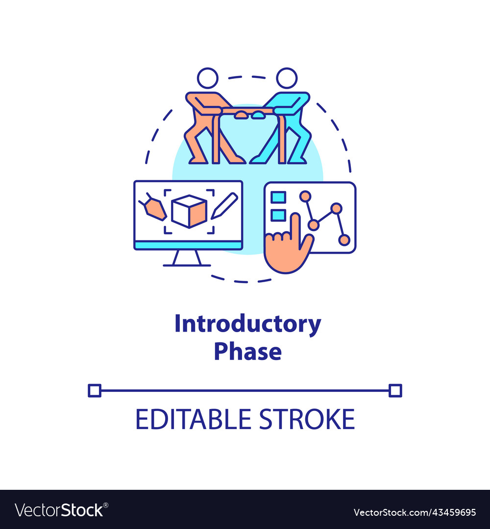 Introductory phase concept icon Royalty Free Vector Image