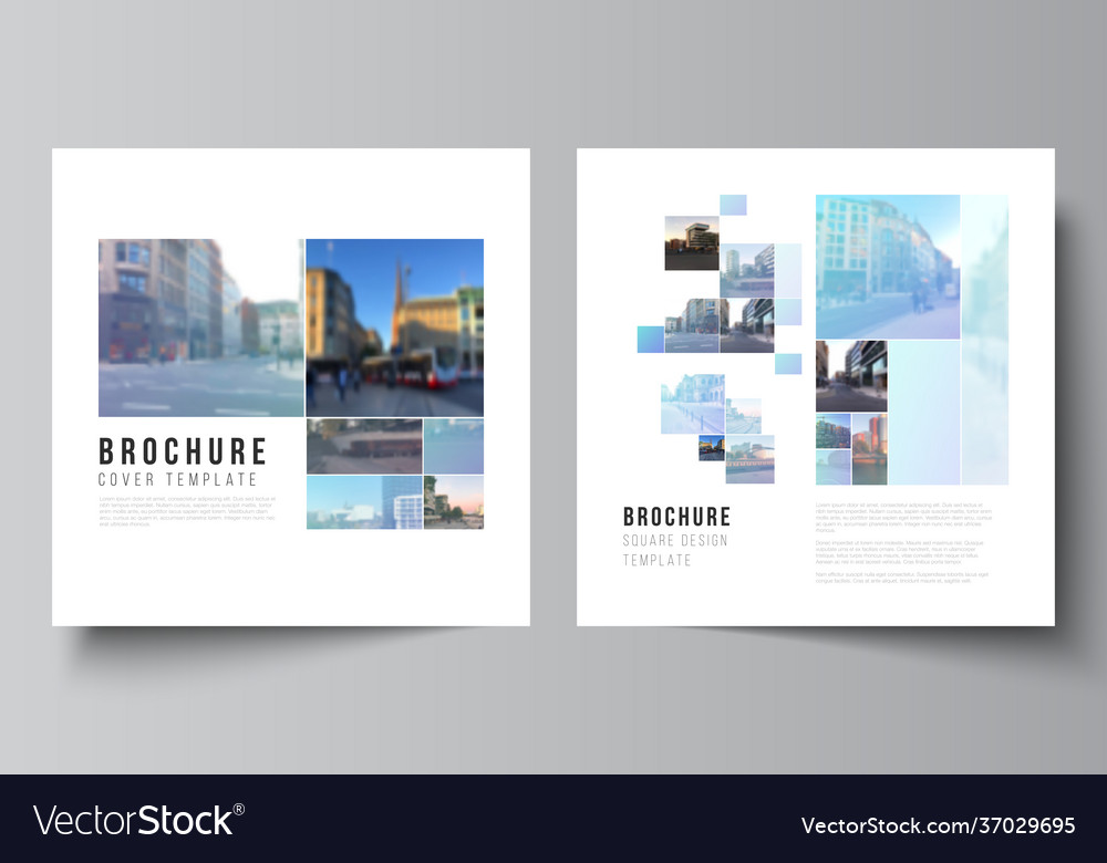 Layout two square format covers Royalty Free Vector Image