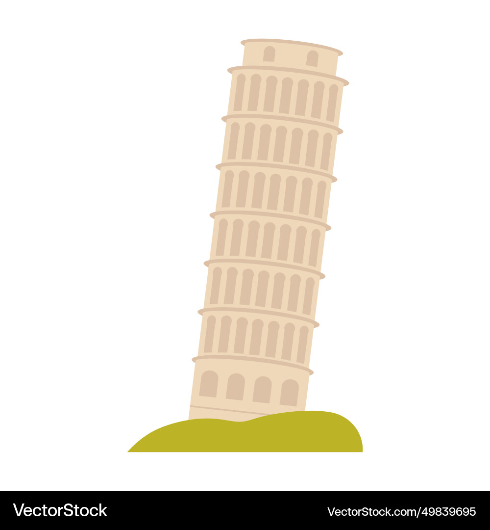 Leaning tower of pisa Royalty Free Vector Image