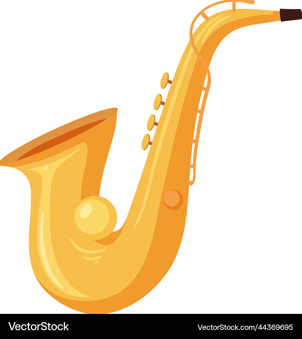 Musical instrument with saxophone Royalty Free Vector Image