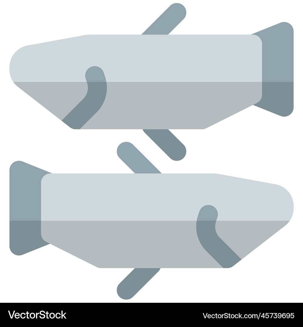 Raw frozen trout kept for meal Royalty Free Vector Image