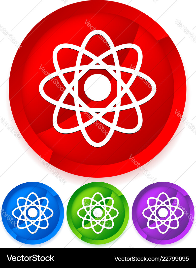 Symbolic molecule atom symbol icon for chemistry Vector Image