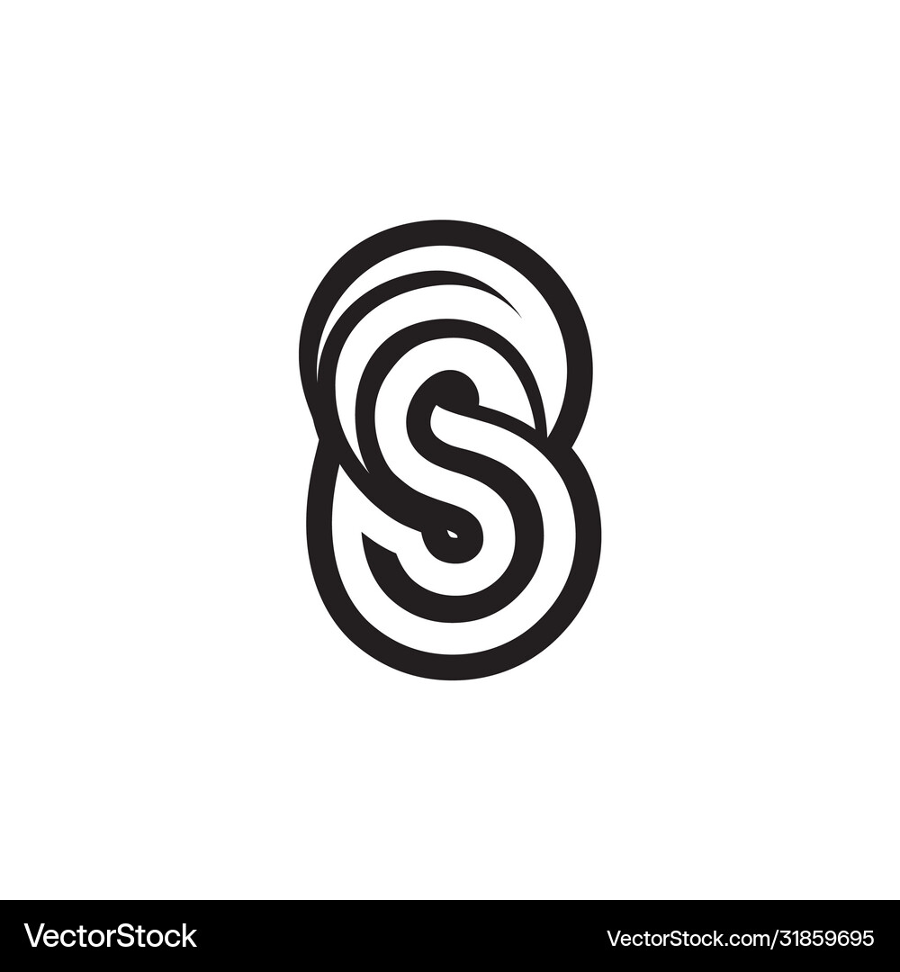 Wave letter s swoosh design concept Royalty Free Vector