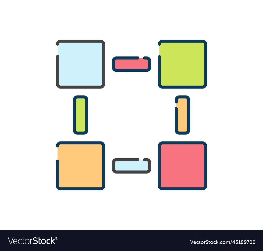 Blockchain technology icon Royalty Free Vector Image