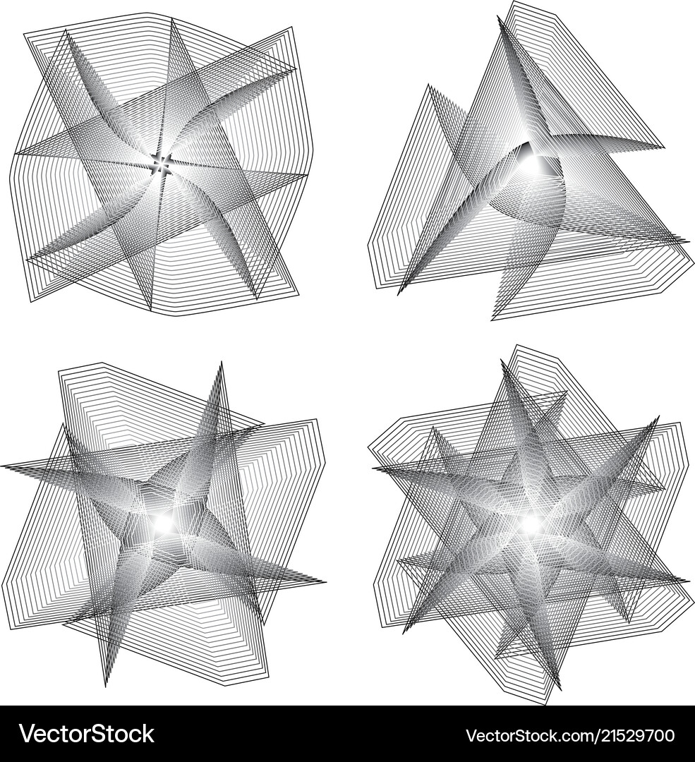 Cosmic object is a geometric fractal Royalty Free Vector