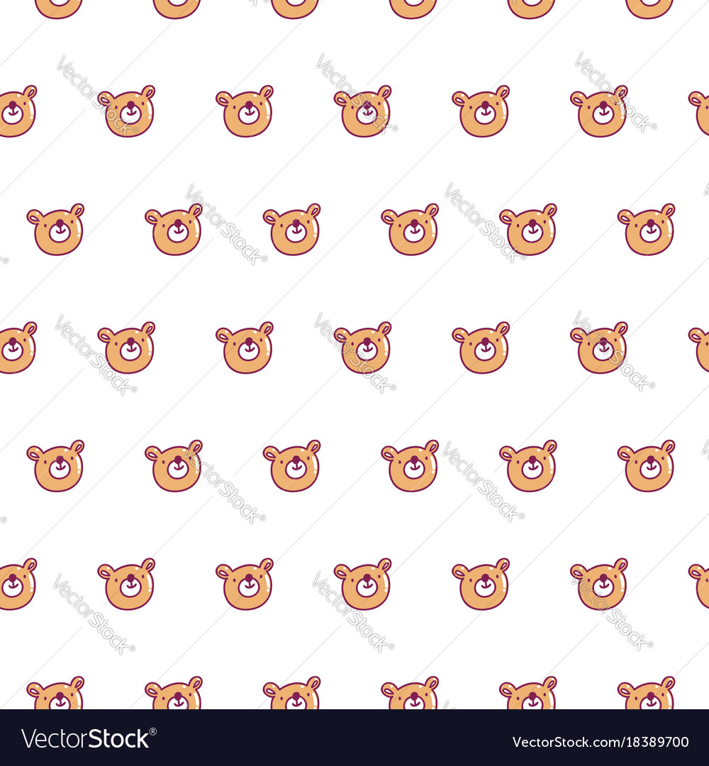 Cute bear pattern Royalty Free Vector Image - VectorStock