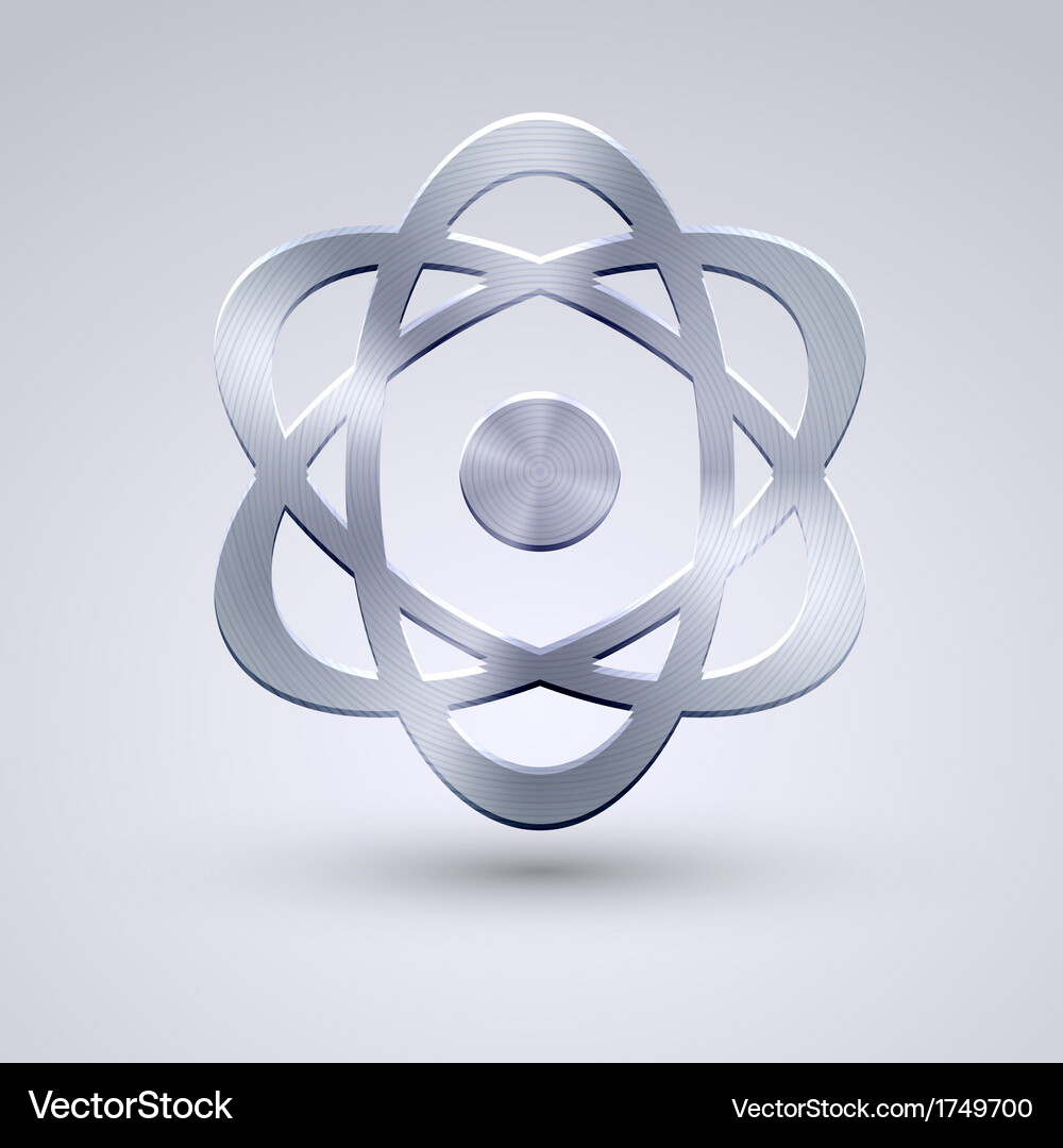 Full metal icon on blue background eps10 Vector Image