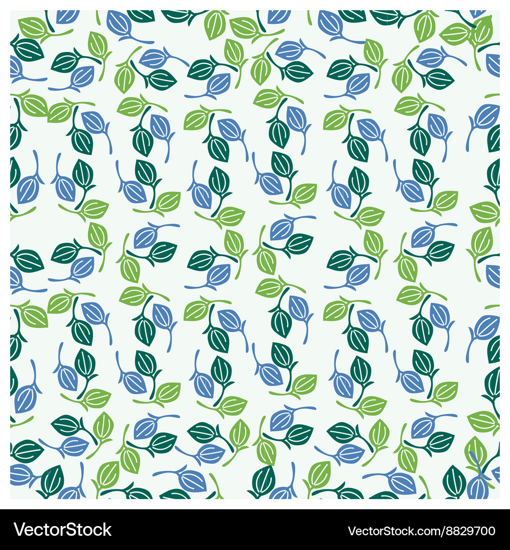 Leavesfruits and Flowers seamless pattern Vector Image