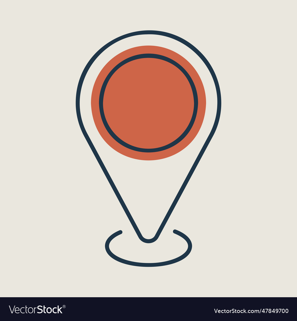 Pin map isolated icon pointer markers Royalty Free Vector