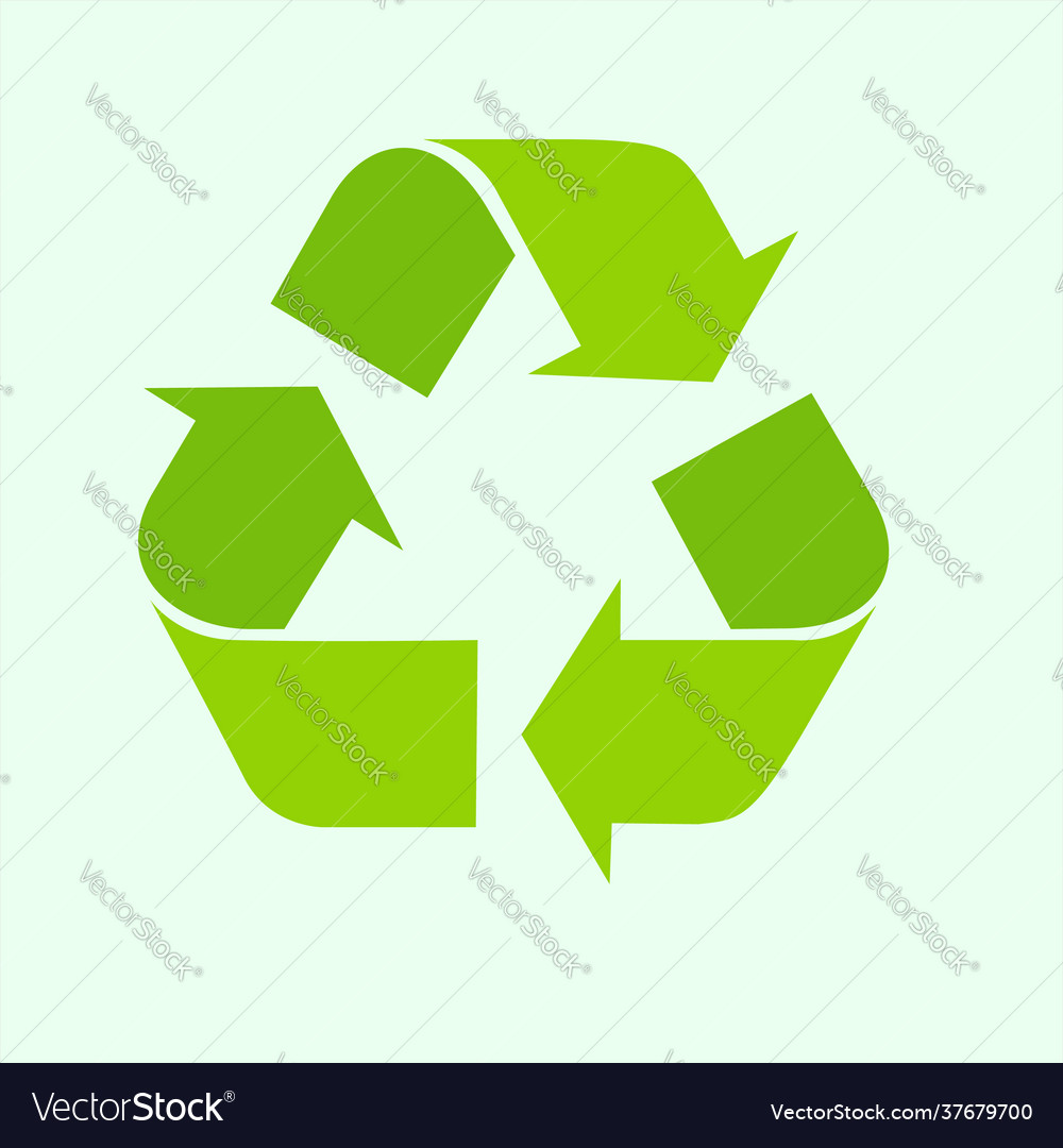 Recycling icon with waste Royalty Free Vector Image