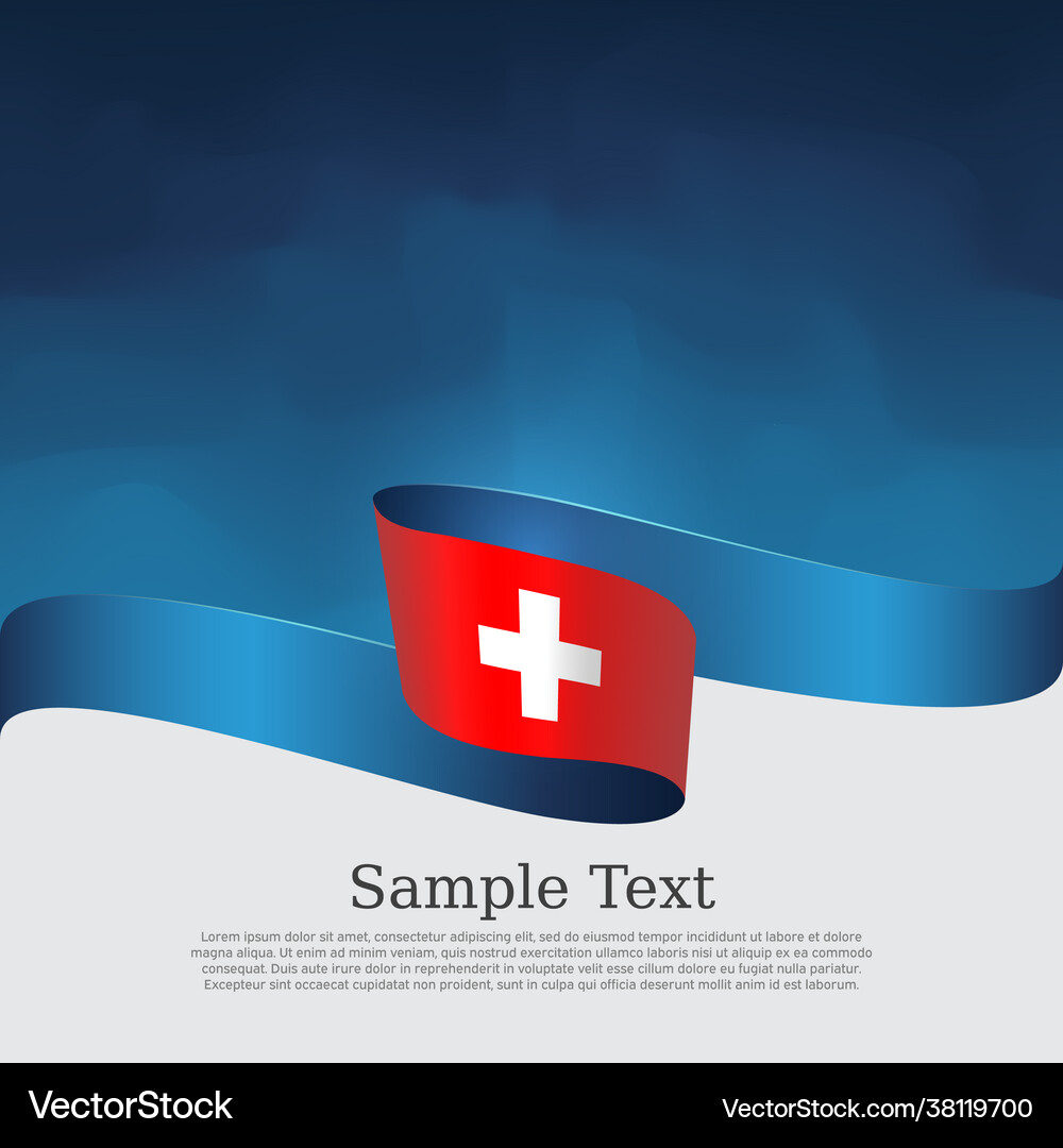 Switzerland on a blue white background Royalty Free Vector