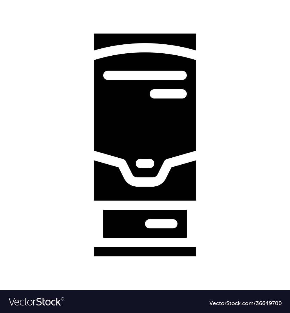 Terminal for payment glyph icon Royalty Free Vector Image