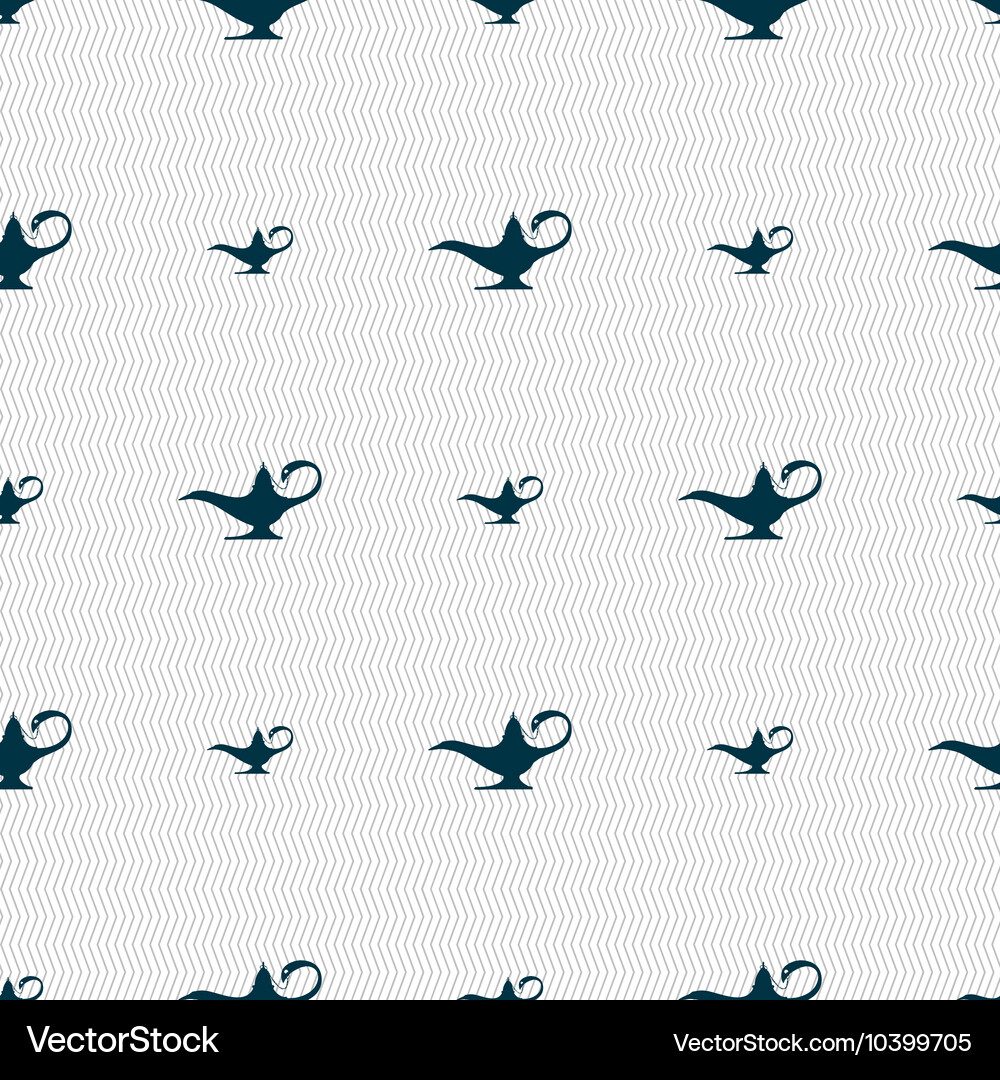 Alladin lamp genie sign seamless pattern Vector Image