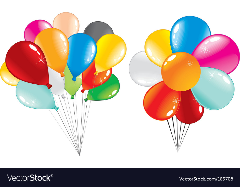 Balloons stack Royalty Free Vector Image - VectorStock