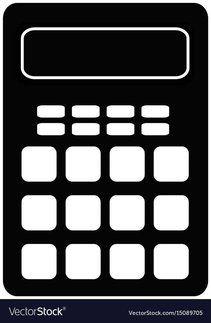 Calculator electronic object Royalty Free Vector Image