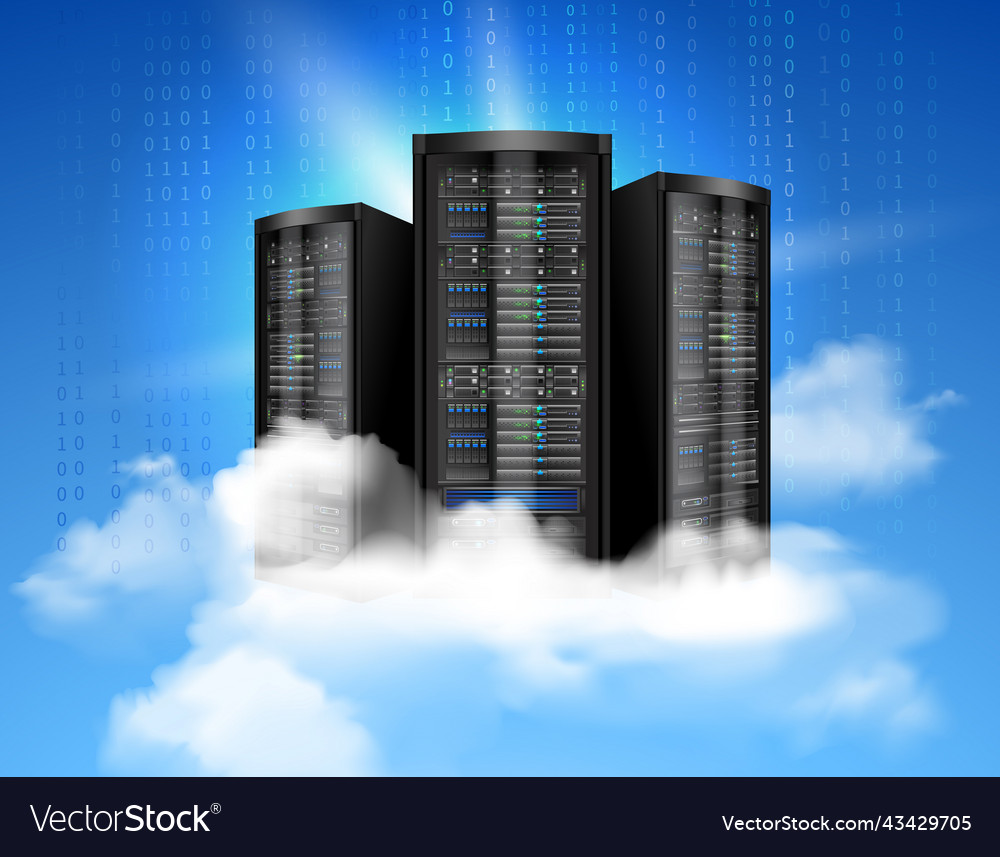 Cloud computing poster Royalty Free Vector Image