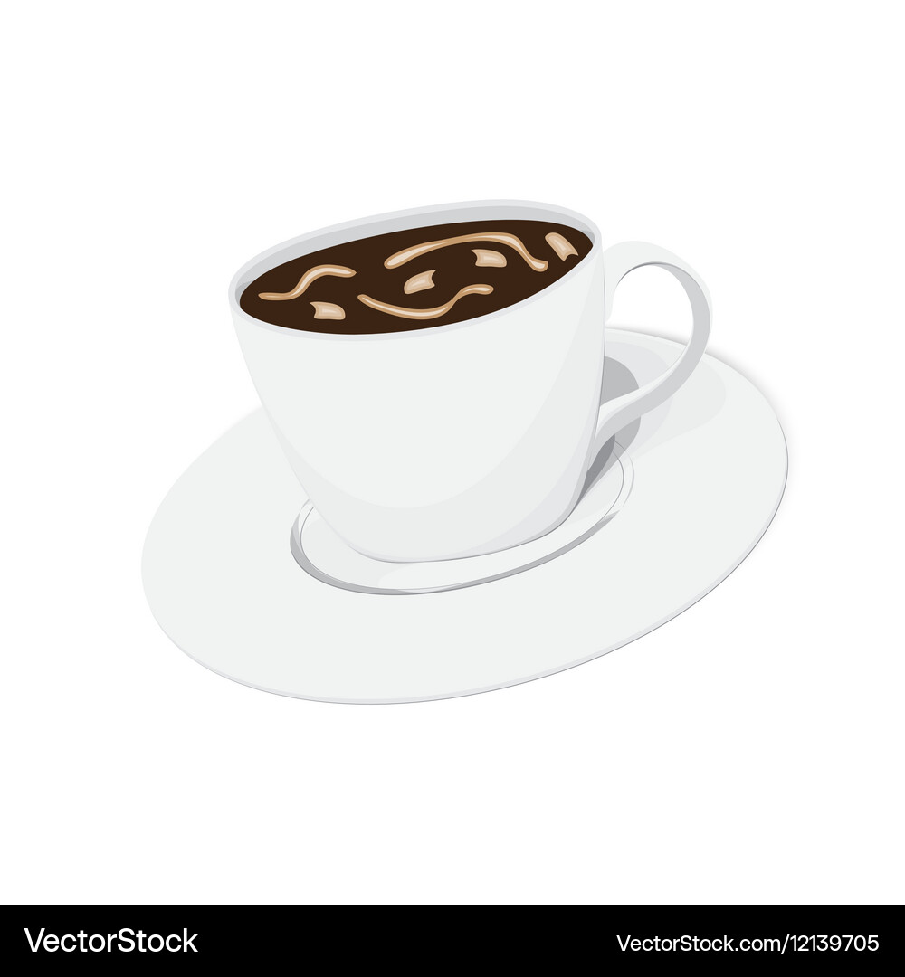 Coffee cup retro vintage isolated Royalty Free Vector Image