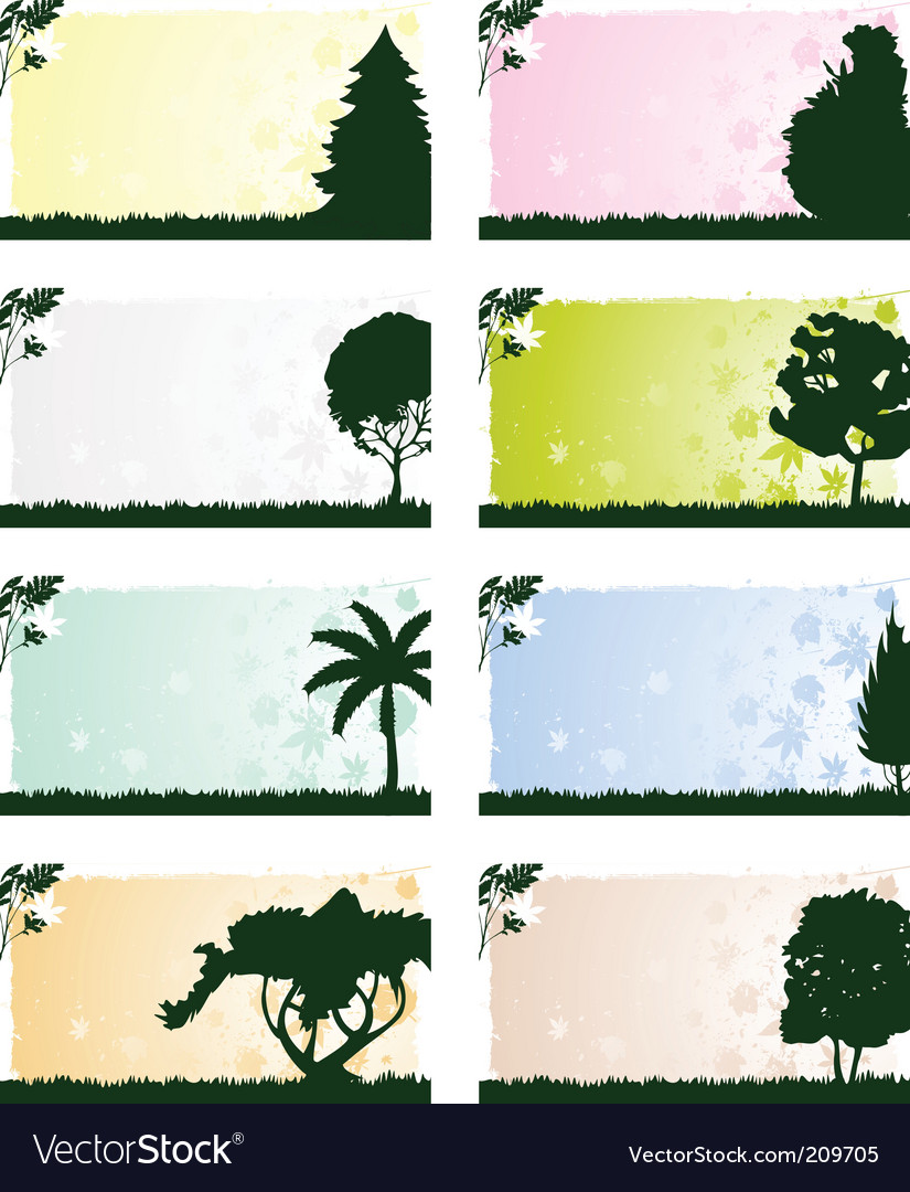 Frame with tree Royalty Free Vector Image - VectorStock