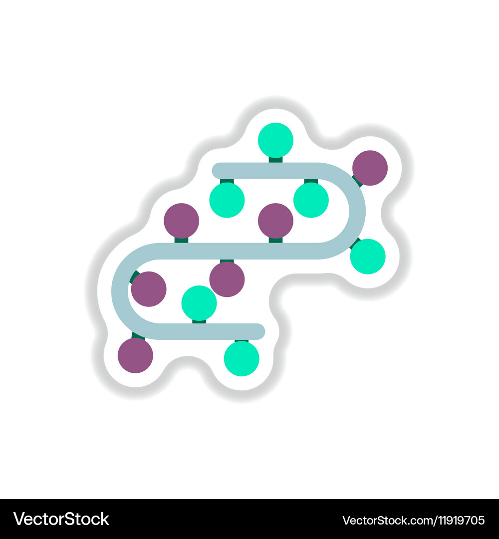 In paper sticker style Royalty Free Vector Image