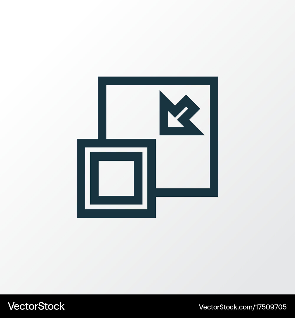 Minimize outline symbol premium quality isolated Vector Image