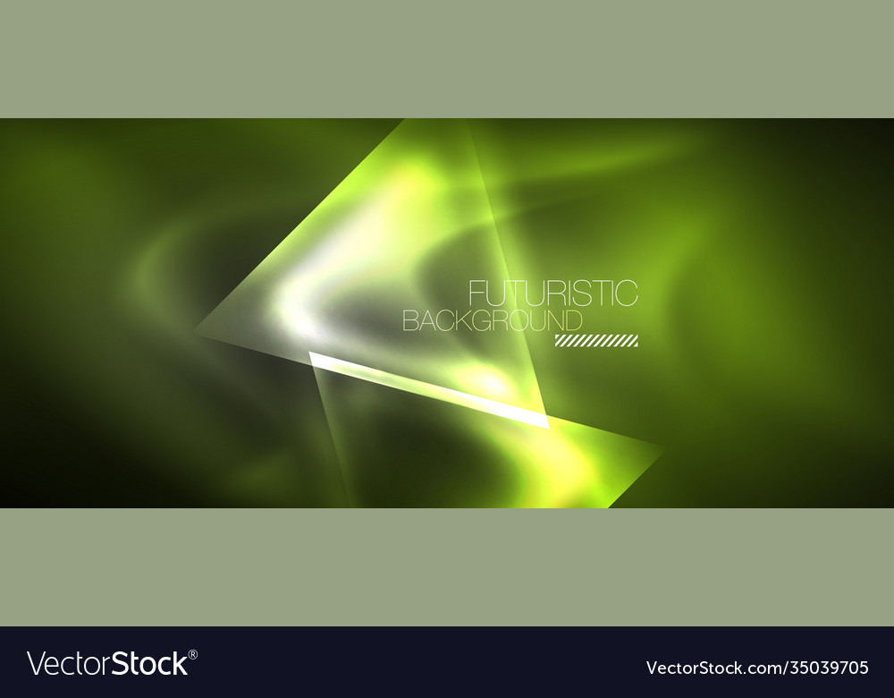 Neon geometric abstract background triangles Vector Image