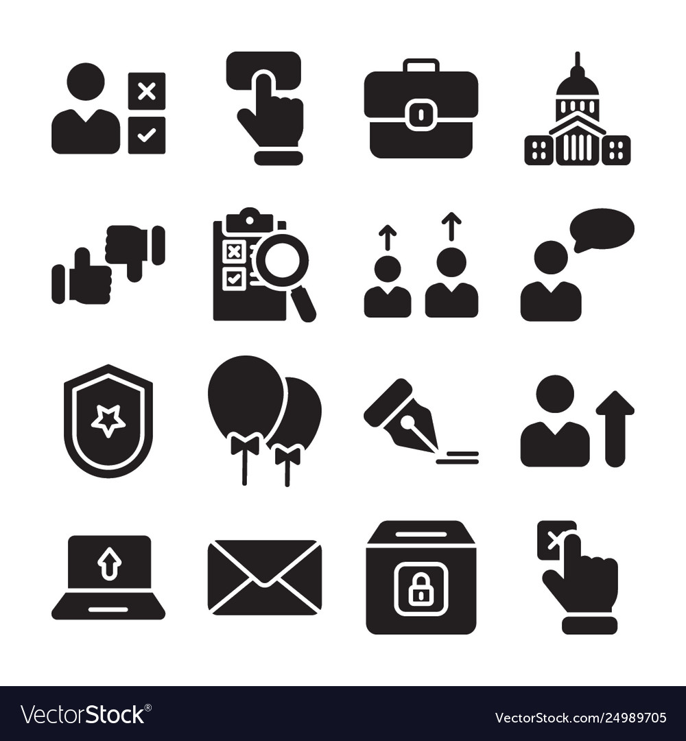 Politics solid pack Royalty Free Vector Image - VectorStock