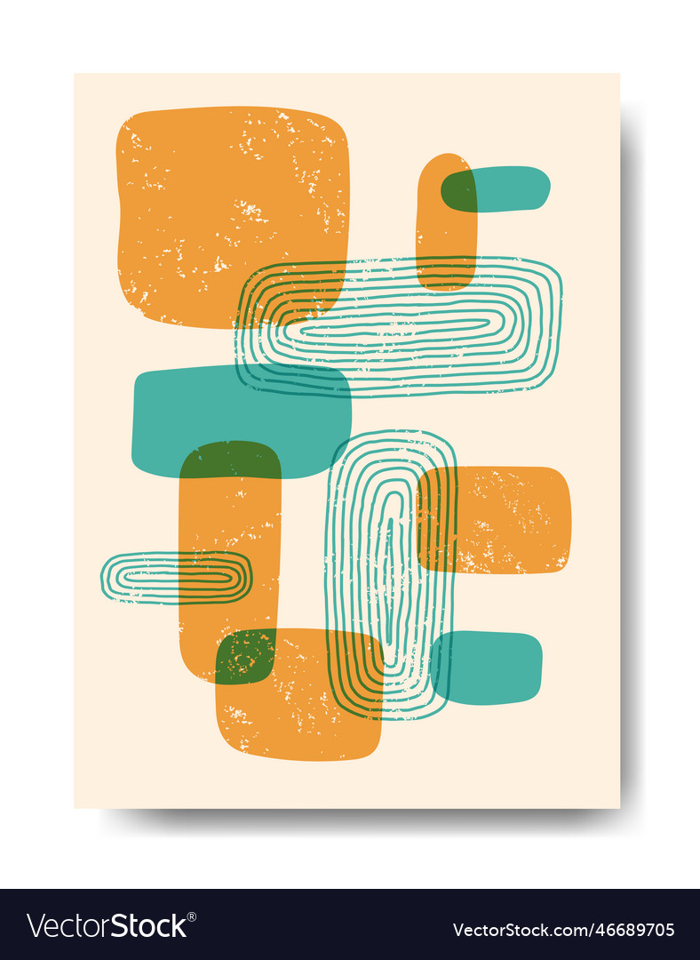 Poster with abstract geometric patterns Royalty Free Vector