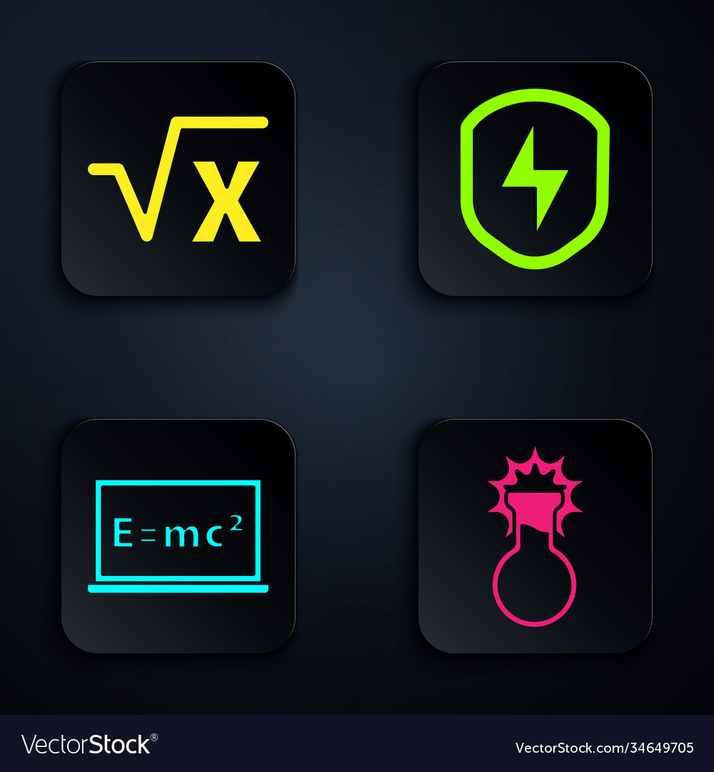 Set test tube and flask square root x glyph Vector Image Set test tube and flask square root x glyph Vector Image