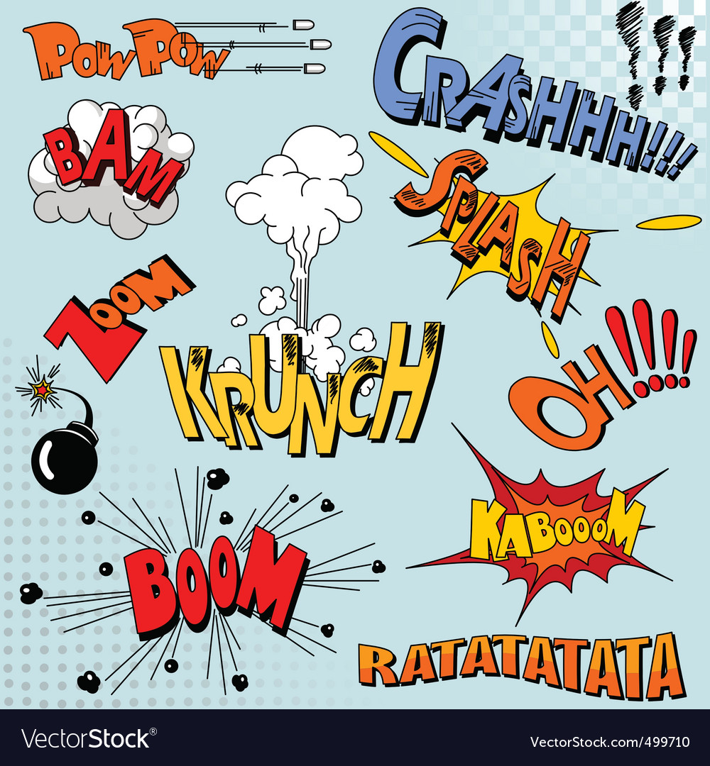 Comic book explosion Royalty Free Vector Image