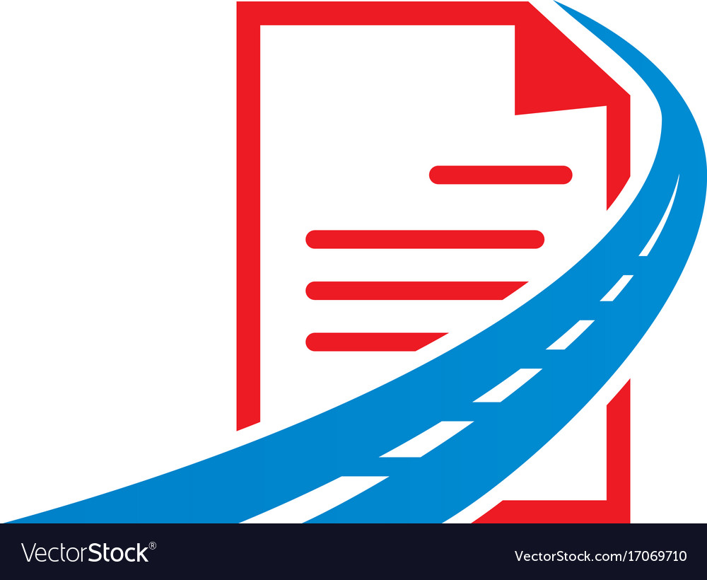 Data road file document logo Royalty Free Vector Image
