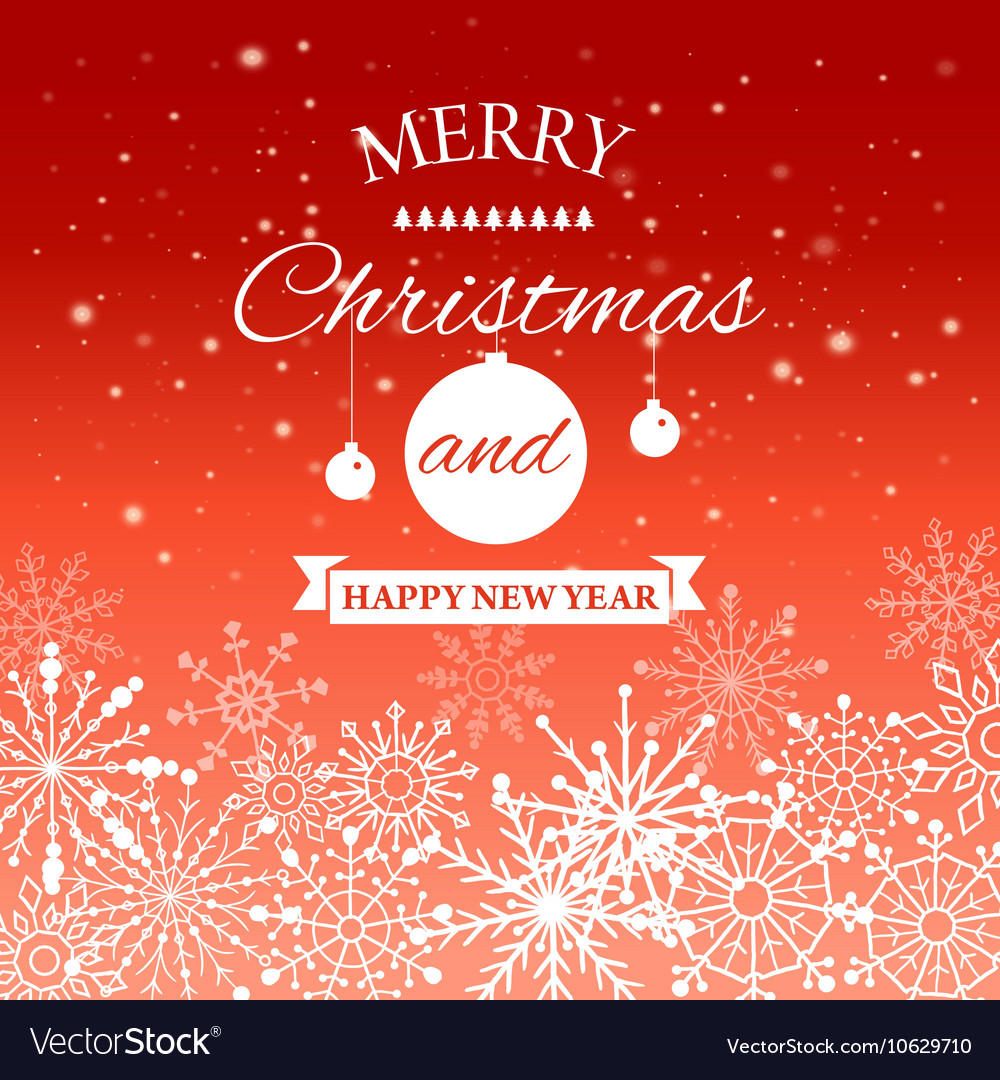E-card for happy new year and merry christmas Vector Image