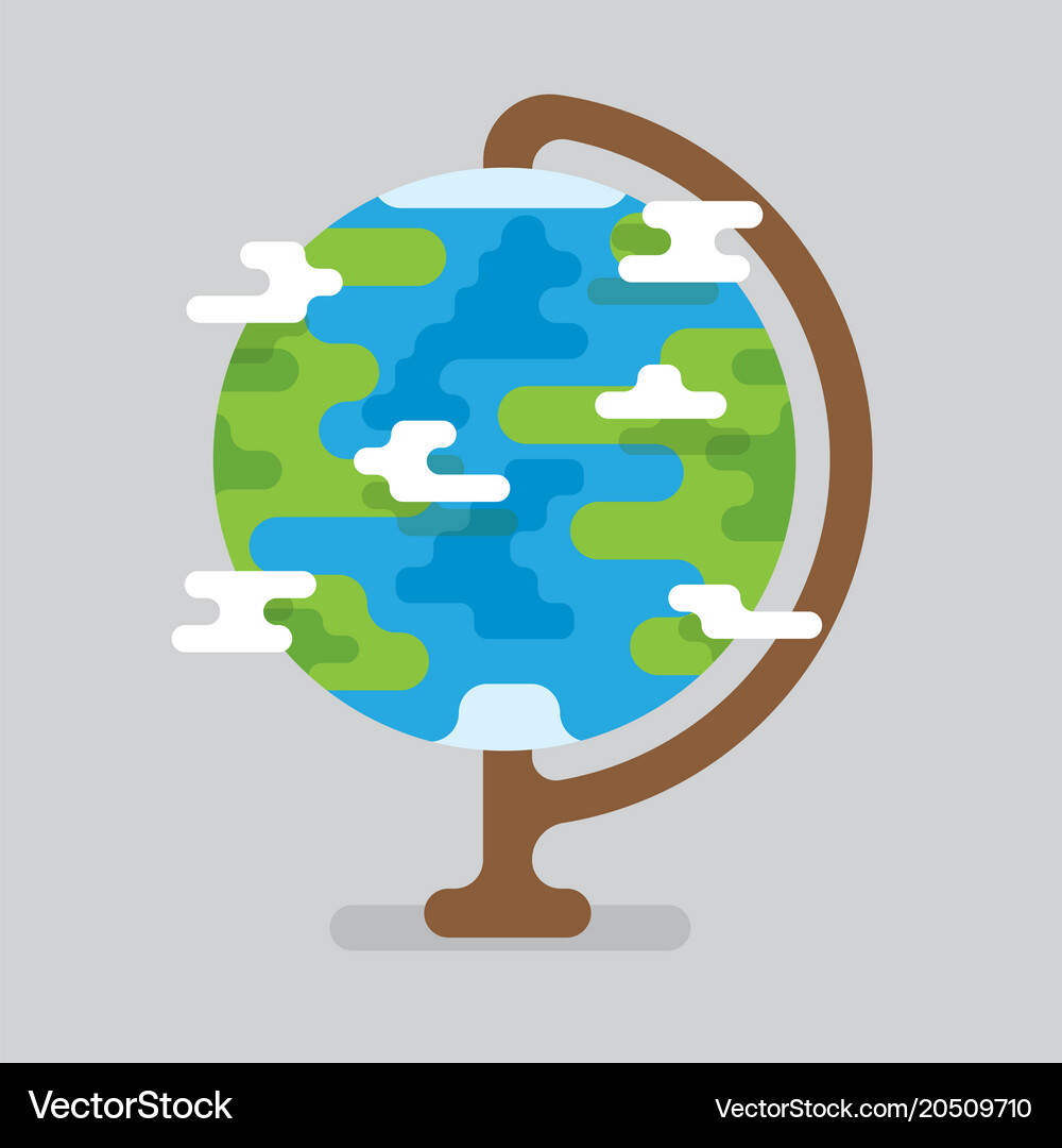 Earth globe with countries and continents Vector Image