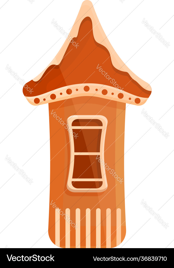 Ginger house icon cartoon style Royalty Free Vector Image