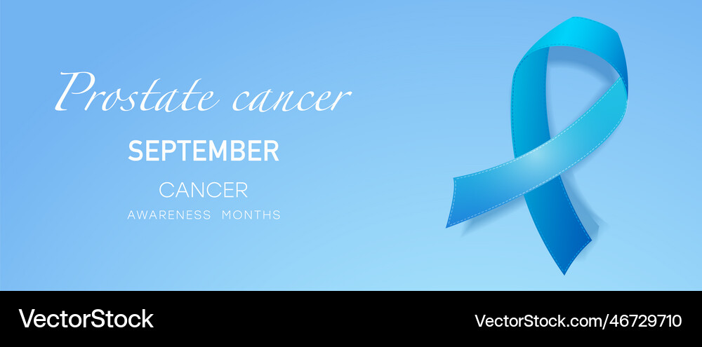 Prostate cancer banner Royalty Free Vector Image