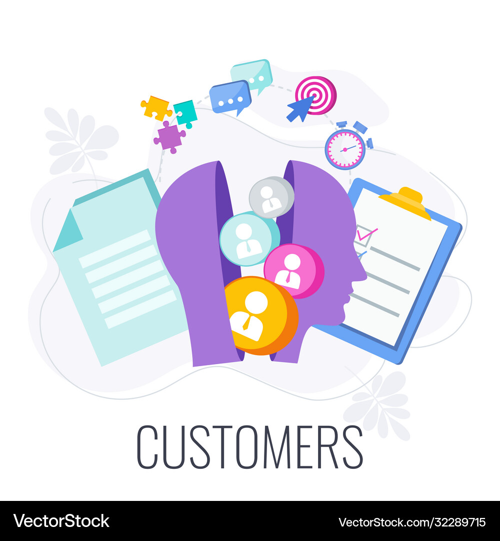 Client customer consumer infographics pictograph Vector Image