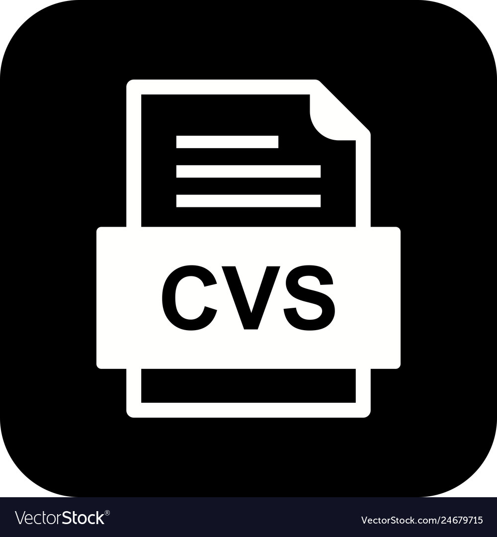 Cvs file document icon Royalty Free Vector Image