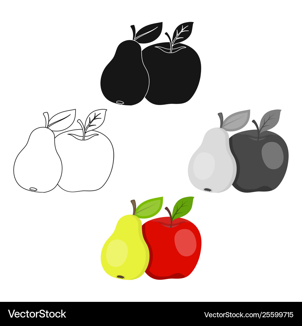 Fruit single icon in cartoonblack style Royalty Free Vector