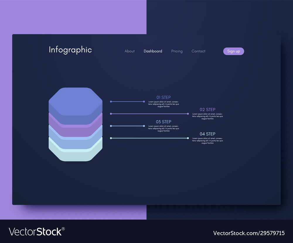 Graphic infographics template for creating mobile Vector Image Graphic infographics template for creating mobile Vector Image