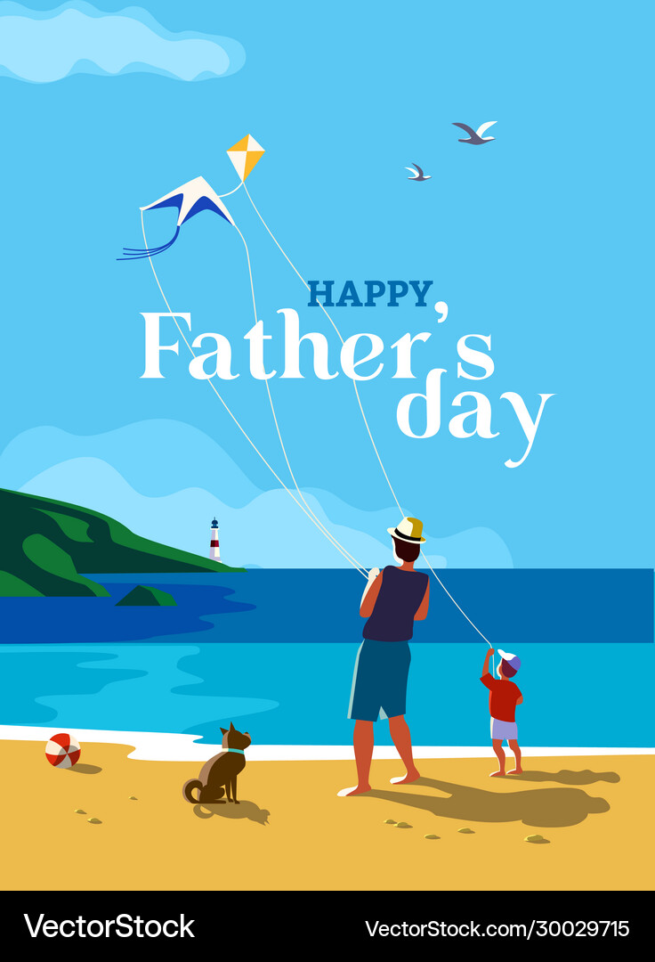 Happy fathers day Royalty Free Vector Image - VectorStock