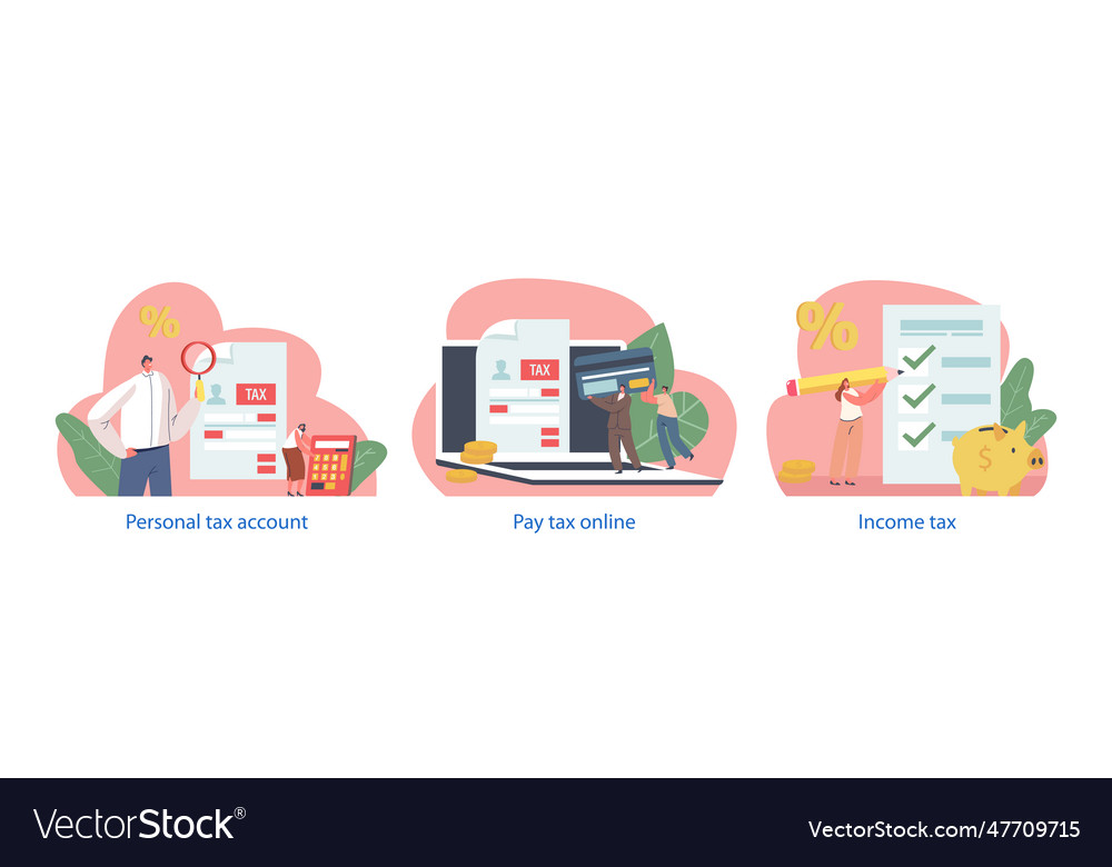 Isolated elements with characters provide online Vector Image