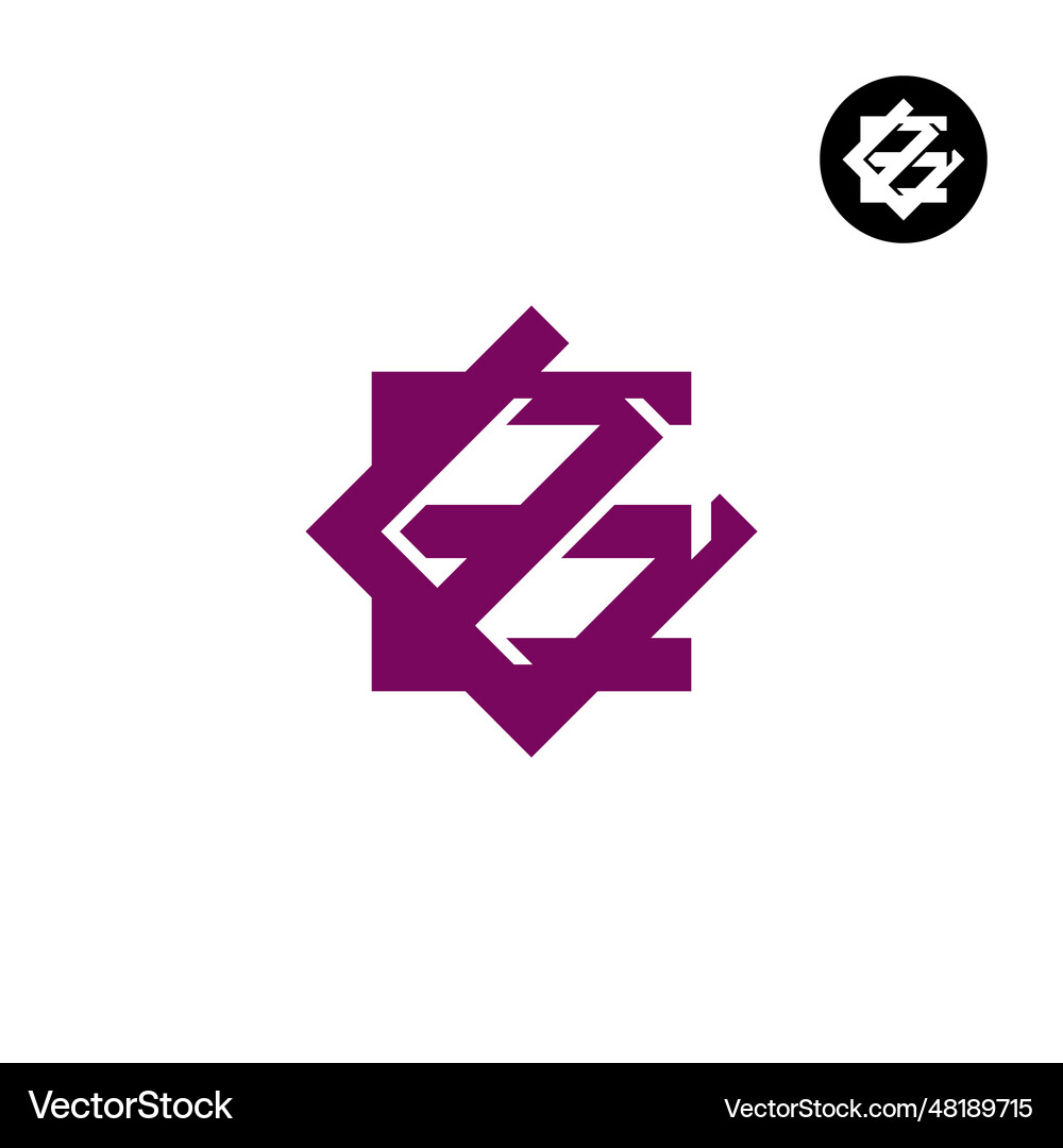 Letter ee star or sun monogram logo design square Vector Image