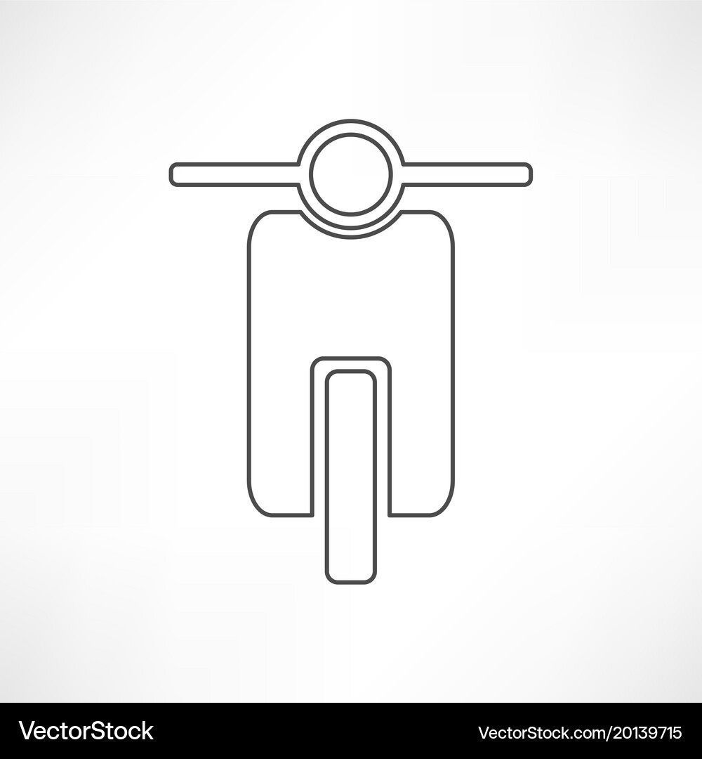 Motorbike front view isolated icon Royalty Free Vector Image