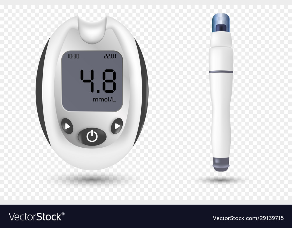 Realistic glucometer Royalty Free Vector Image