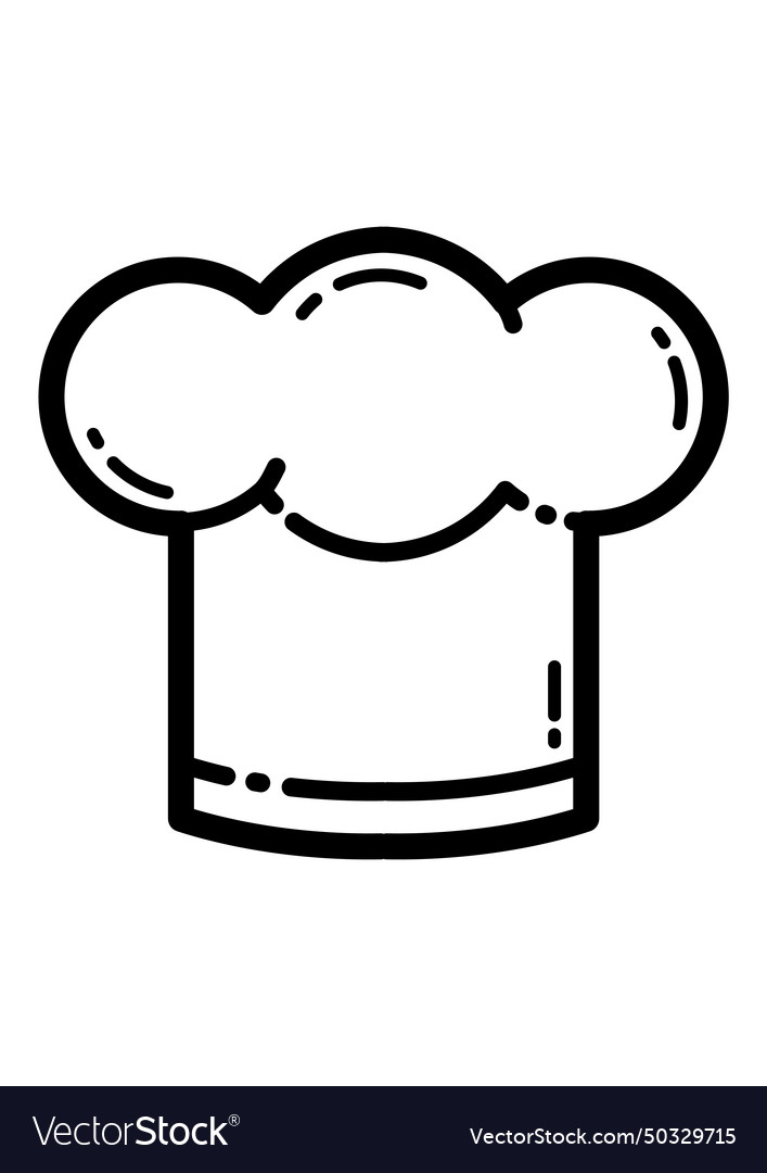 Toque flat icon isolated on white background Vector Image