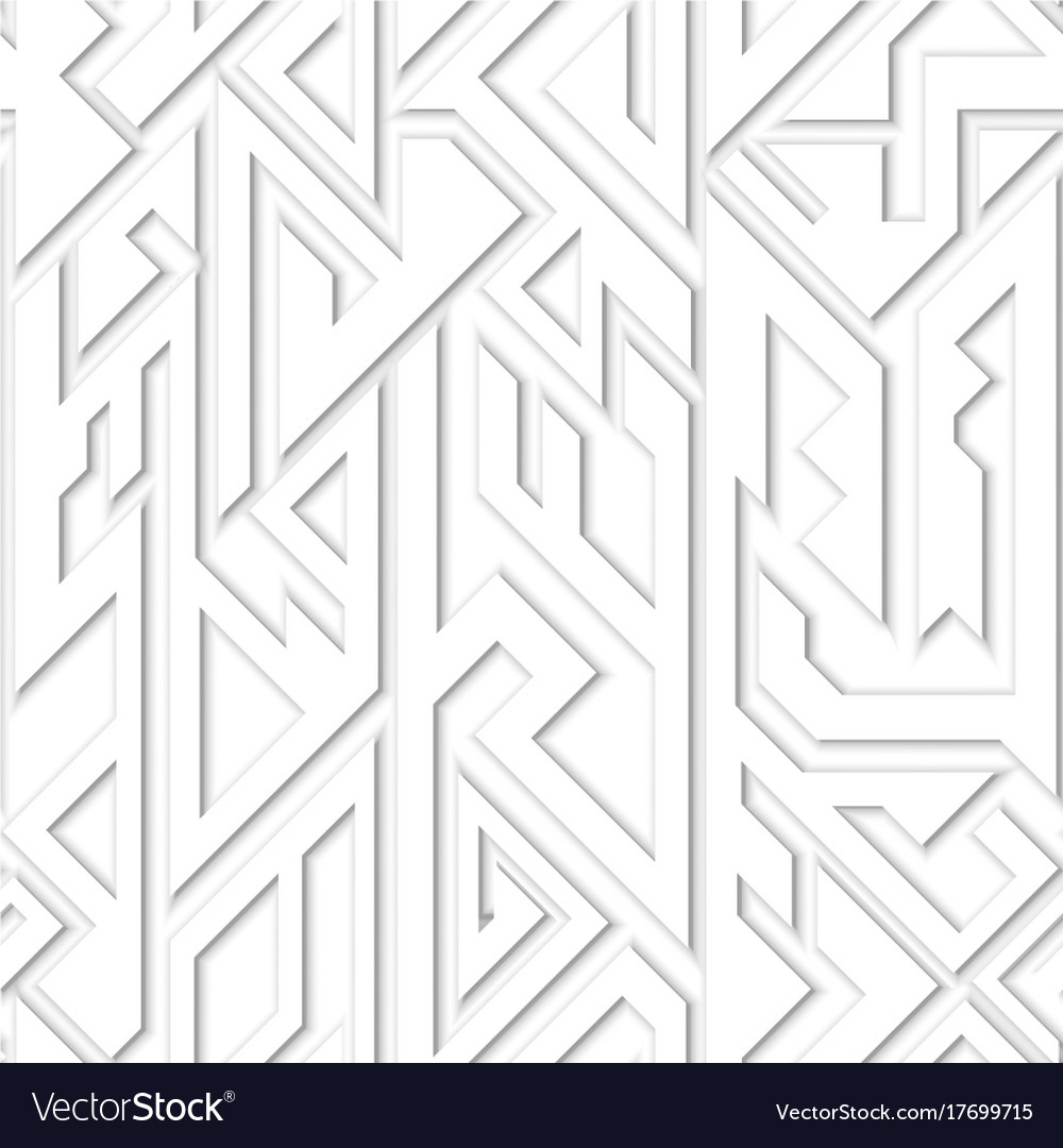 White geometric seamless pattern Royalty Free Vector Image