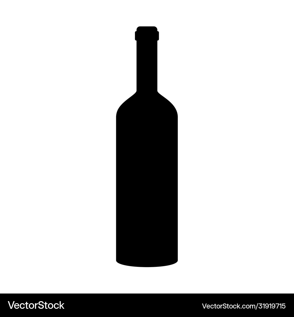 Wine bottle icon isolated on white background Vector Image