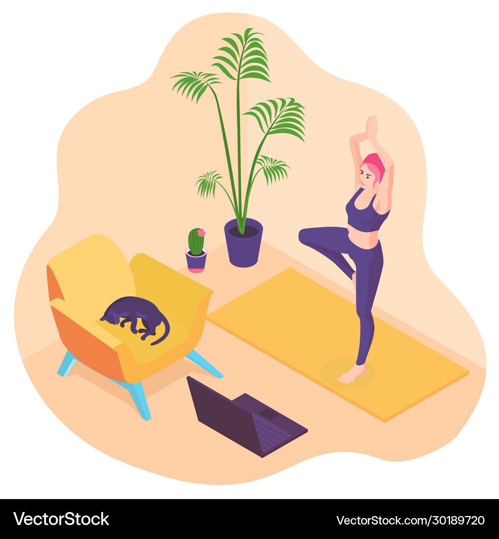 3d isometric flat design - healthy life style Vector Image